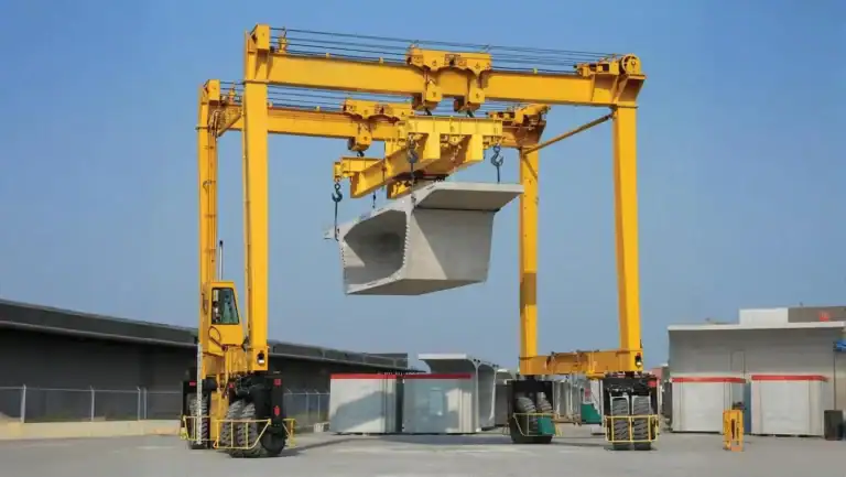 Industrial Straddle Carrier for Precast Segments | HSCRANE